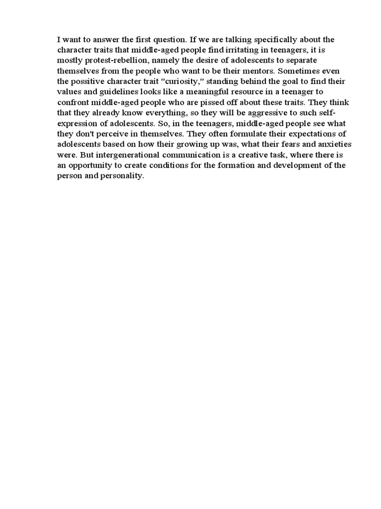 What Character Traits Do Middle-Aged People Find Irritating in ...