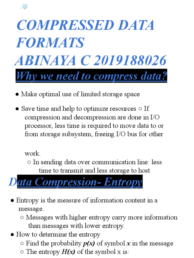 Data Compression | PDF