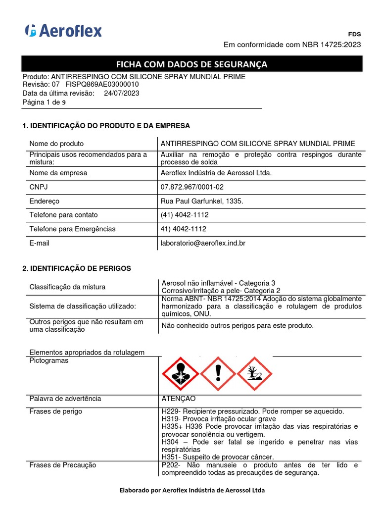 Antirrespingo Com Silicone Rev07 | PDF