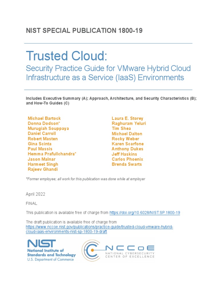 Nist SP 1800-19 | PDF