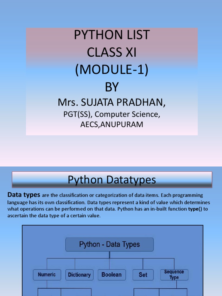 AEES Class XI Computer Science Chapter List Modu - 230621 - 234842 ...
