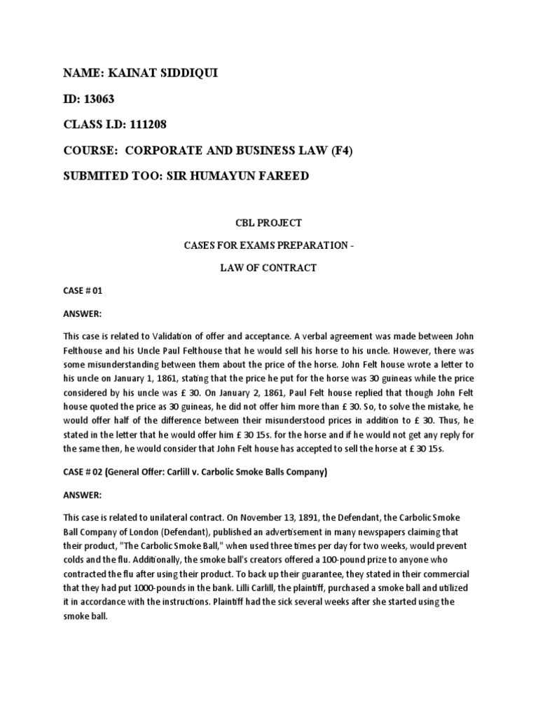 Kainat Siddiqui (13063) CBL Project Case Studies | PDF | Offer And ...