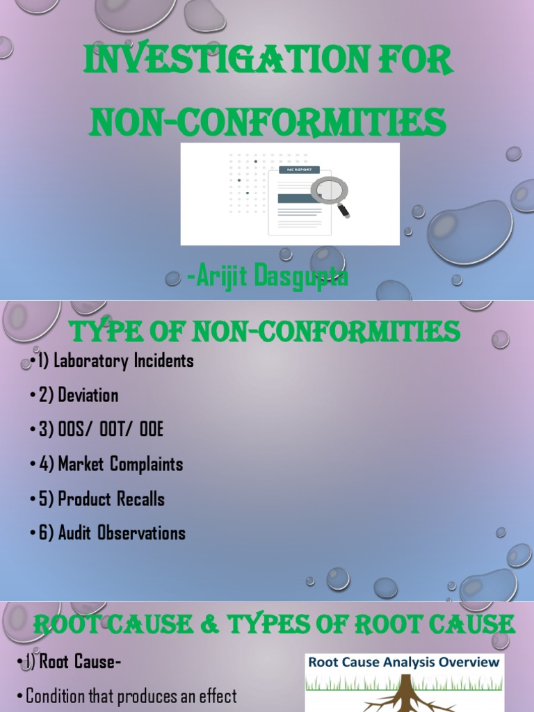 Investigation For Non Conformities 1692118022 | PDF | Analysis