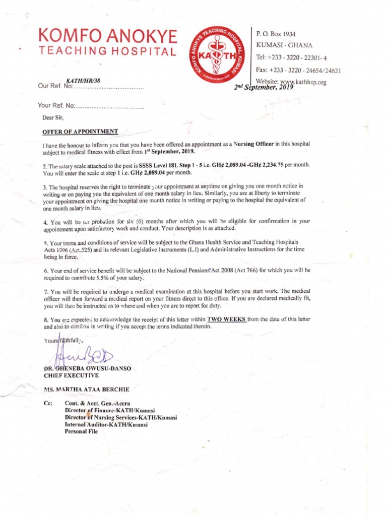 Appointment Letter | PDF