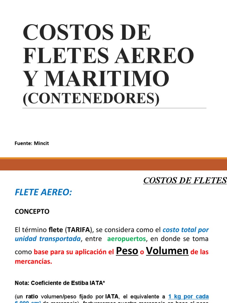 Costos de Fletes Aereo | PDF