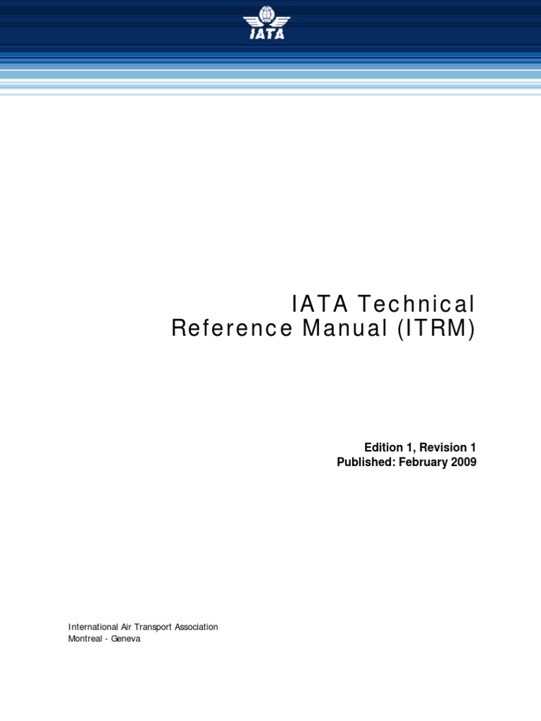 IATA Technical Reference Manual | PDF