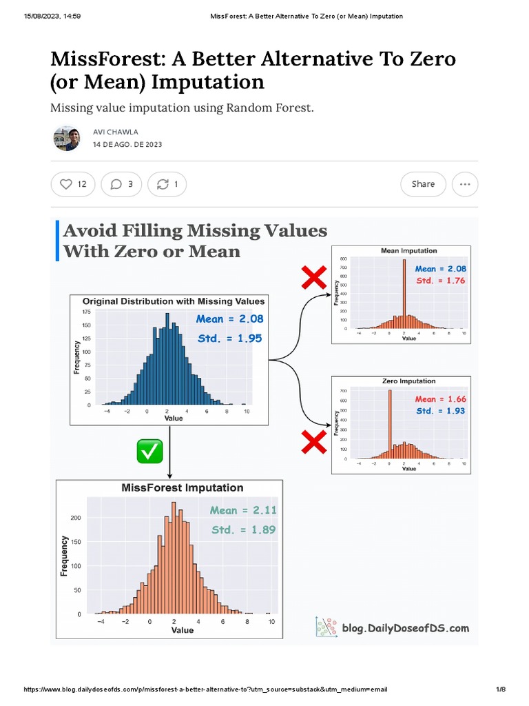 MissForest - A Better Alternative To Zero (Or Mean) Imputation | PDF | Mean | Statistics