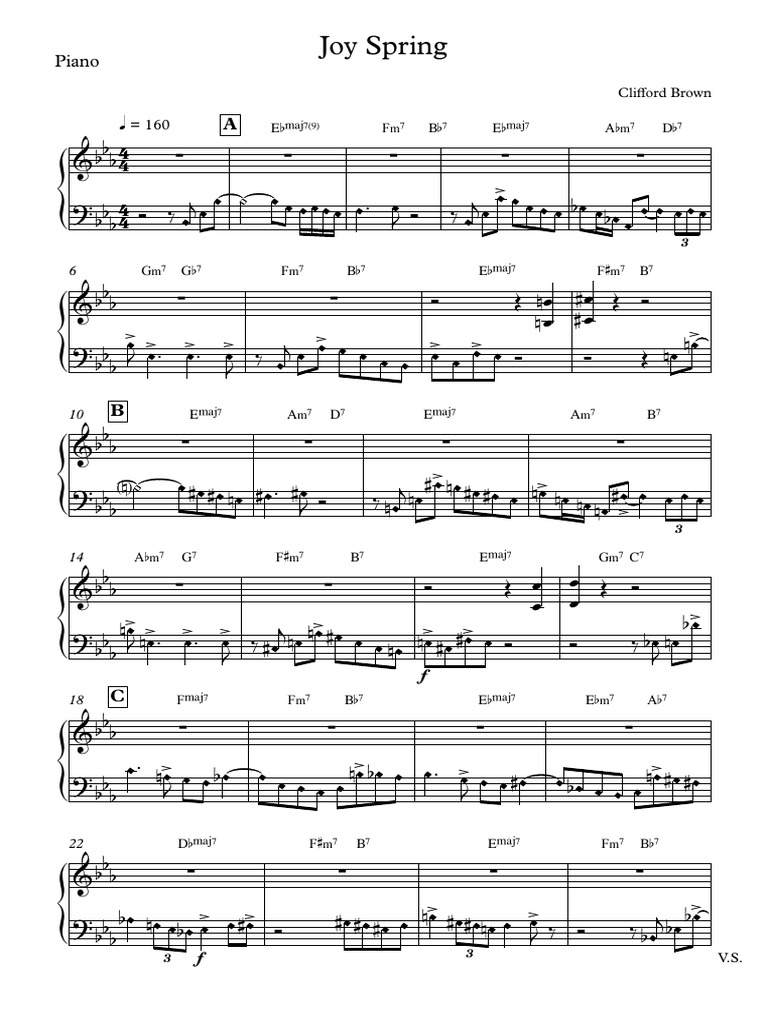 Joy Spring - Piano | PDF