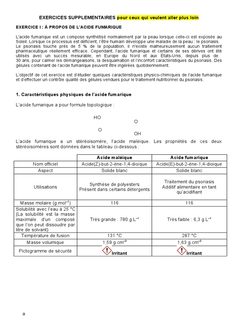 Exos Supplementaires (Aller Plus Loin) | PDF