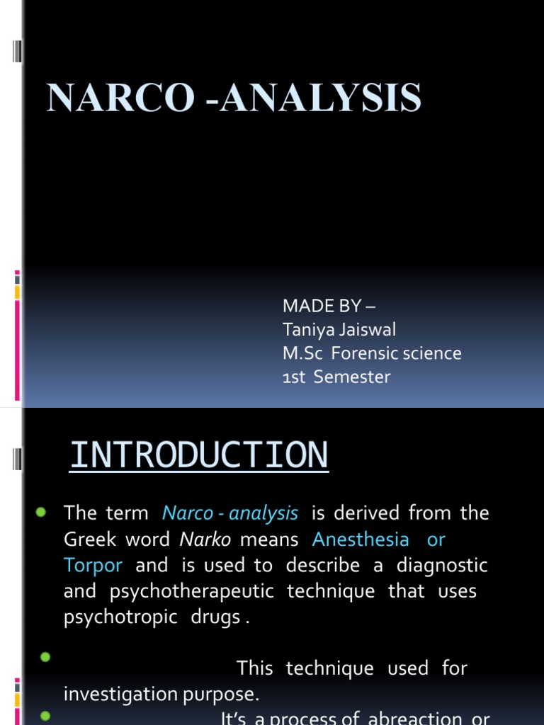 Narco Analysis Pdf