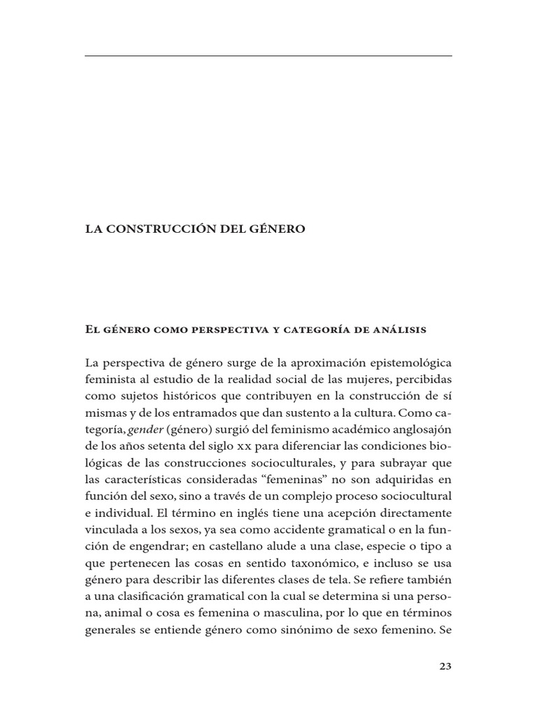 1.A. Adriana Rosales - La Construccion Del Genero 24-48 | PDF