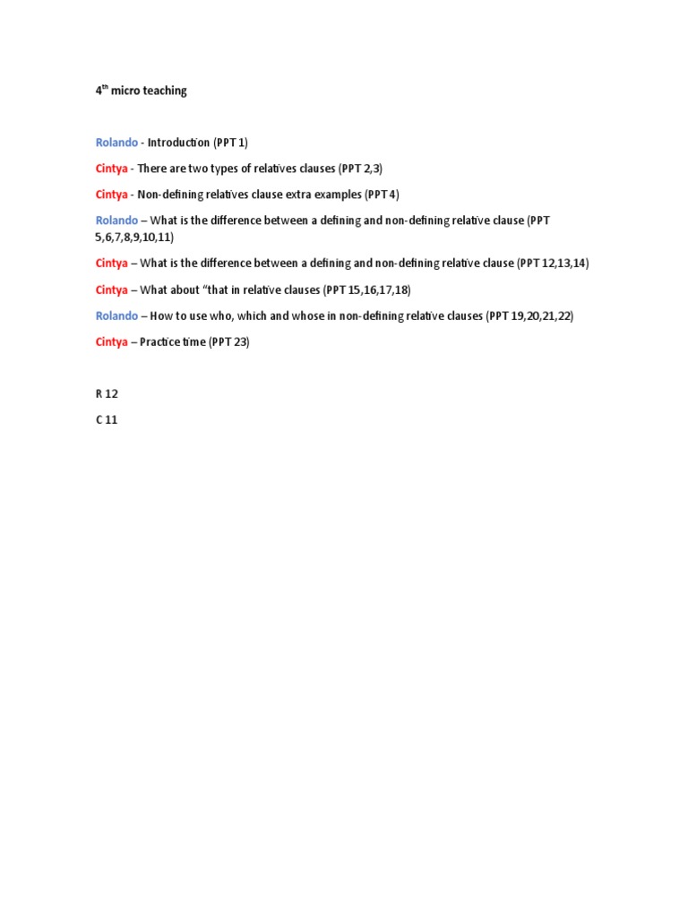 Microteaching 4 Outline | PDF