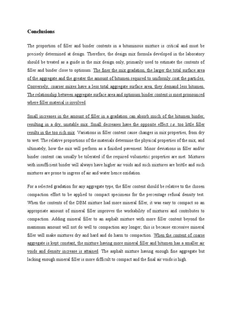 Effect of Filler Materials | PDF