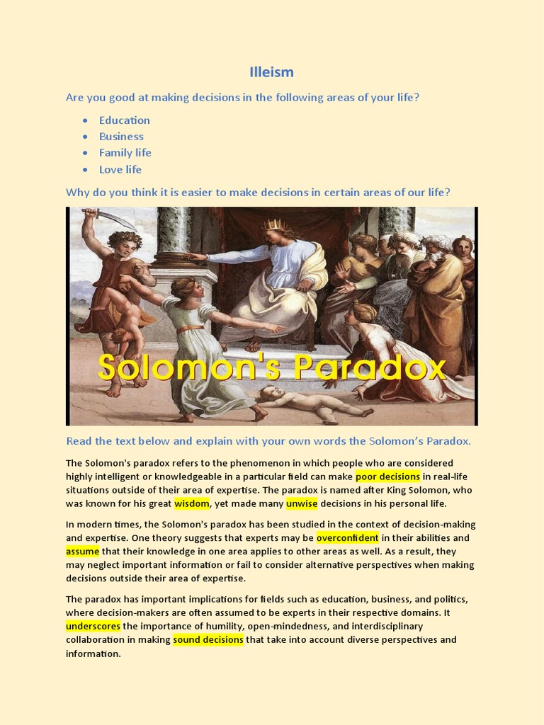 Illeism | PDF | Wisdom | Decision Making