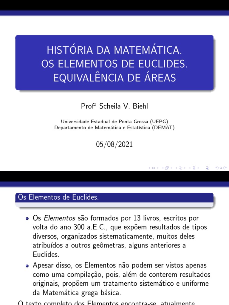 Elementos de Euclides - Areas | PDF | Axioma | Triângulo