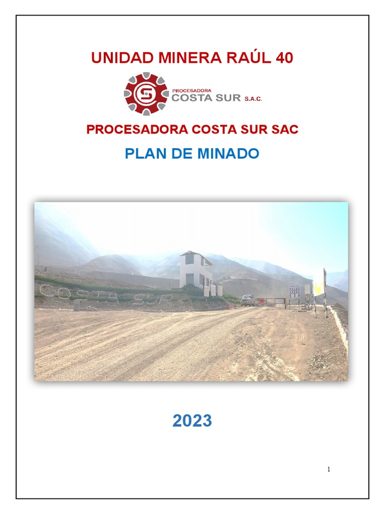 Plan de Minado 2023 | PDF | Minería | Roca (geología)