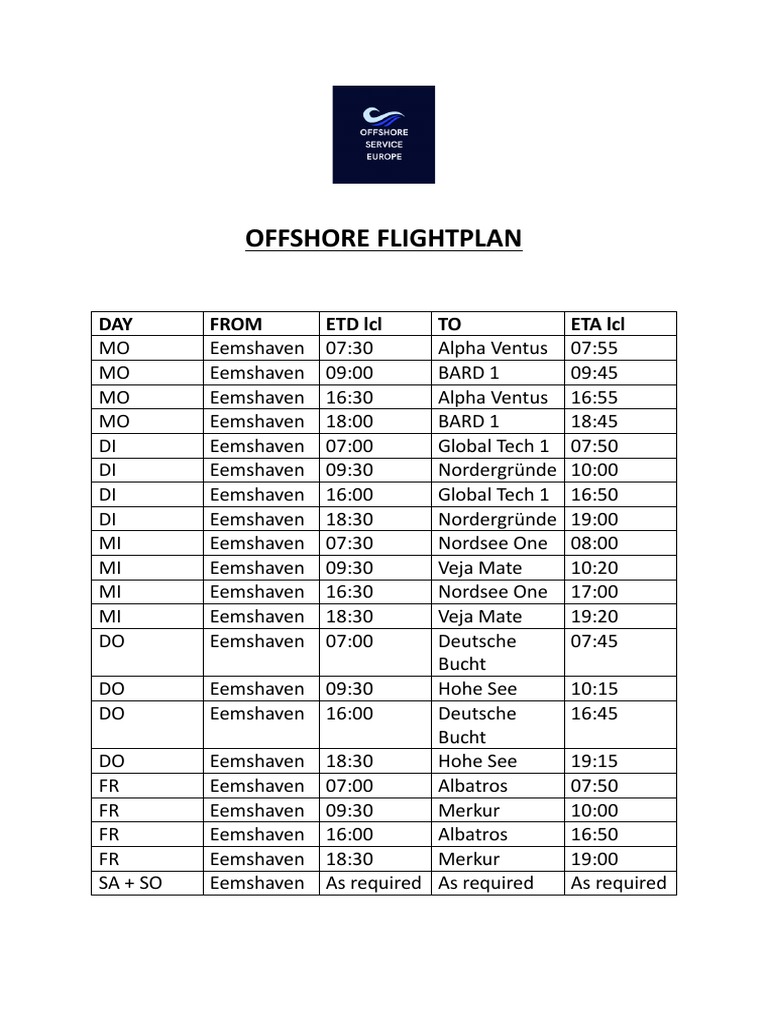 flightplan offshore | PDF