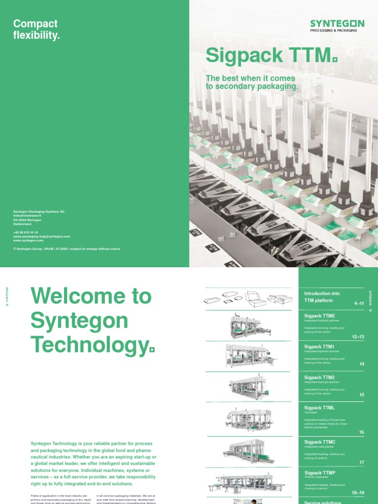 Data Sheet (Syntegon) TTM Carton System | PDF
