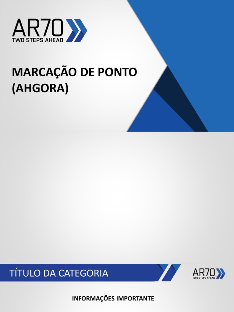 Apresentacao Ahgora - Marcação de Ponto | PDF