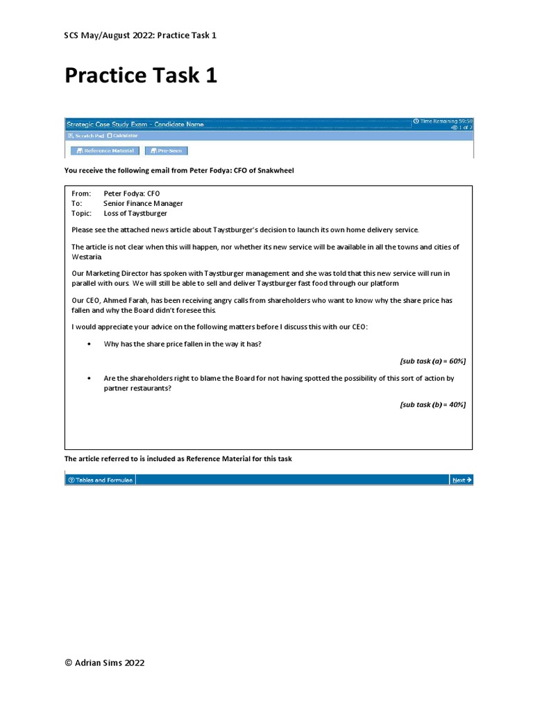 Practice Task 1 - QP | PDF