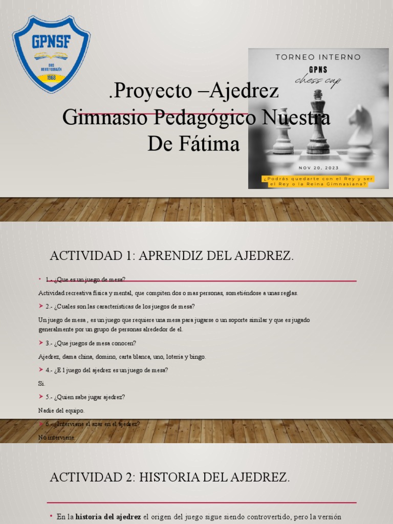 Proyecto-Ajedrez GPNSF | PDF