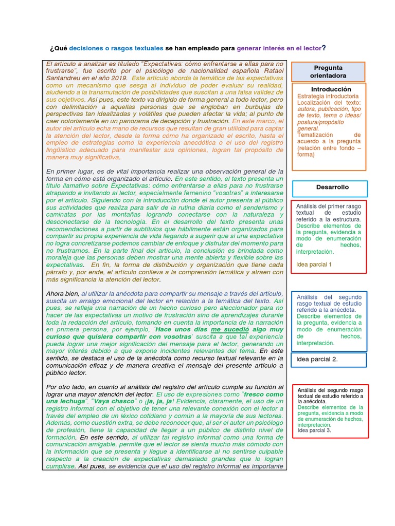 ANÁLISIS GUIADO | PDF | Comunicación | Experiencia