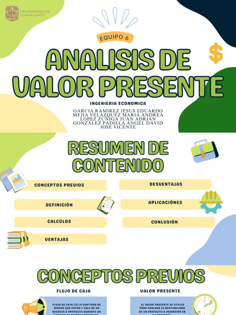 Analisis Del Valor Presente - Equipo6 | PDF