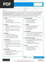 Borderline Personality Questionnaire BPQ Sample Items PDF | PDF | Mood ...
