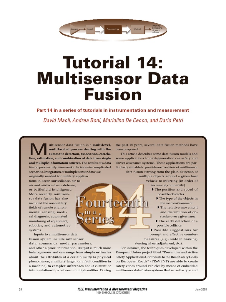 Tutorial 14 Multisensor Data Fusion | PDF | Support Vector Machine | Mathematical Optimization