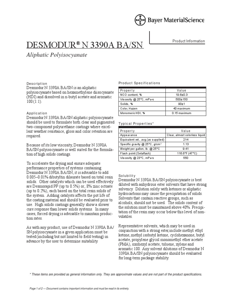 Desmodur N3390 A BA SN | PDF