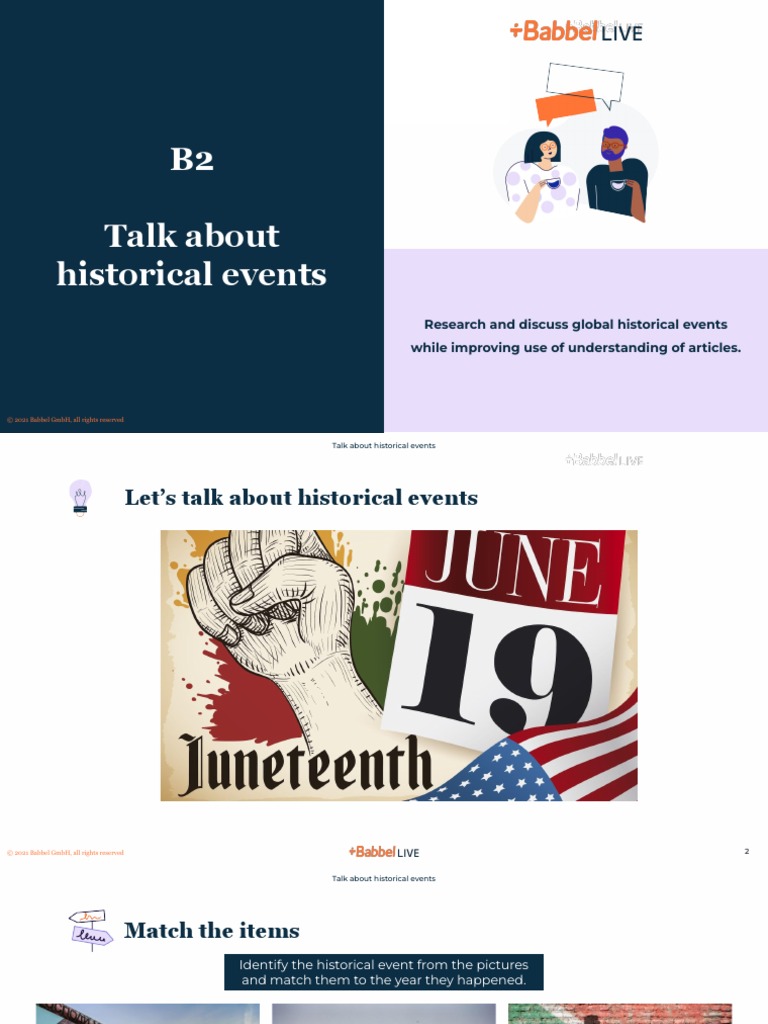 ENG - B2 - 09 Talk About Historical Events | PDF