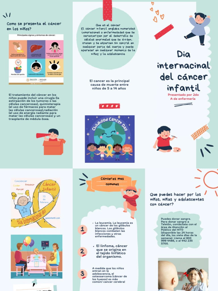 Tríptico sobre el cáncer infantil | PDF | Cáncer | Leucemia