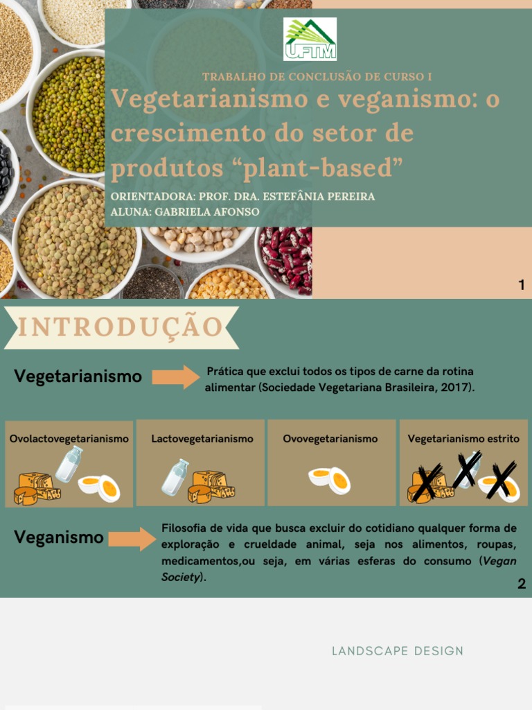 Vegetarianismo e Veganismo o Crescimento Do Setor de Produtos "Plant-Based" | PDF ...