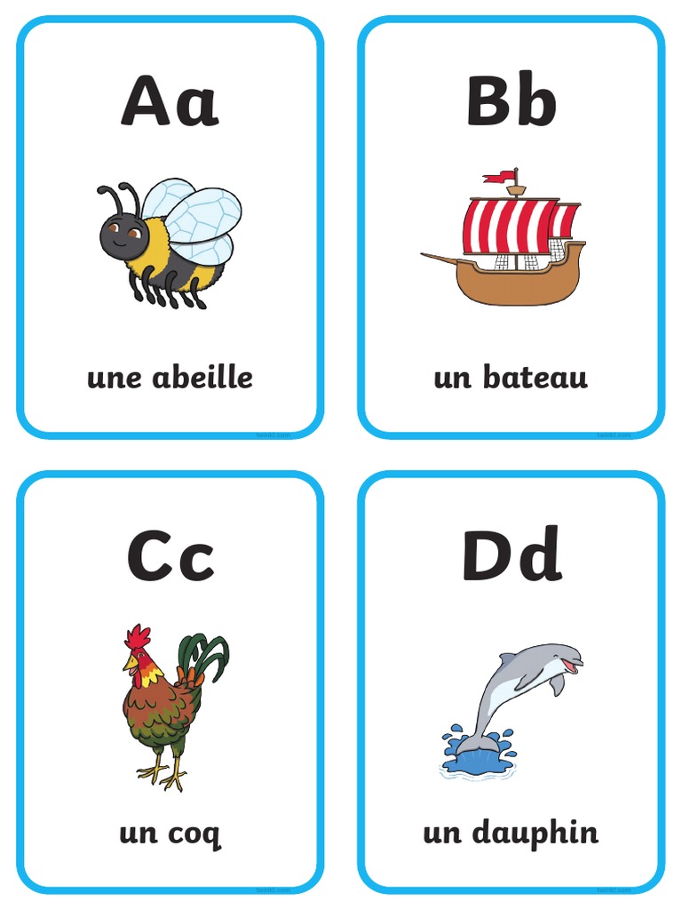 T MFL 493 Printable French Alphabet Flashcards - Ver - 3 | PDF