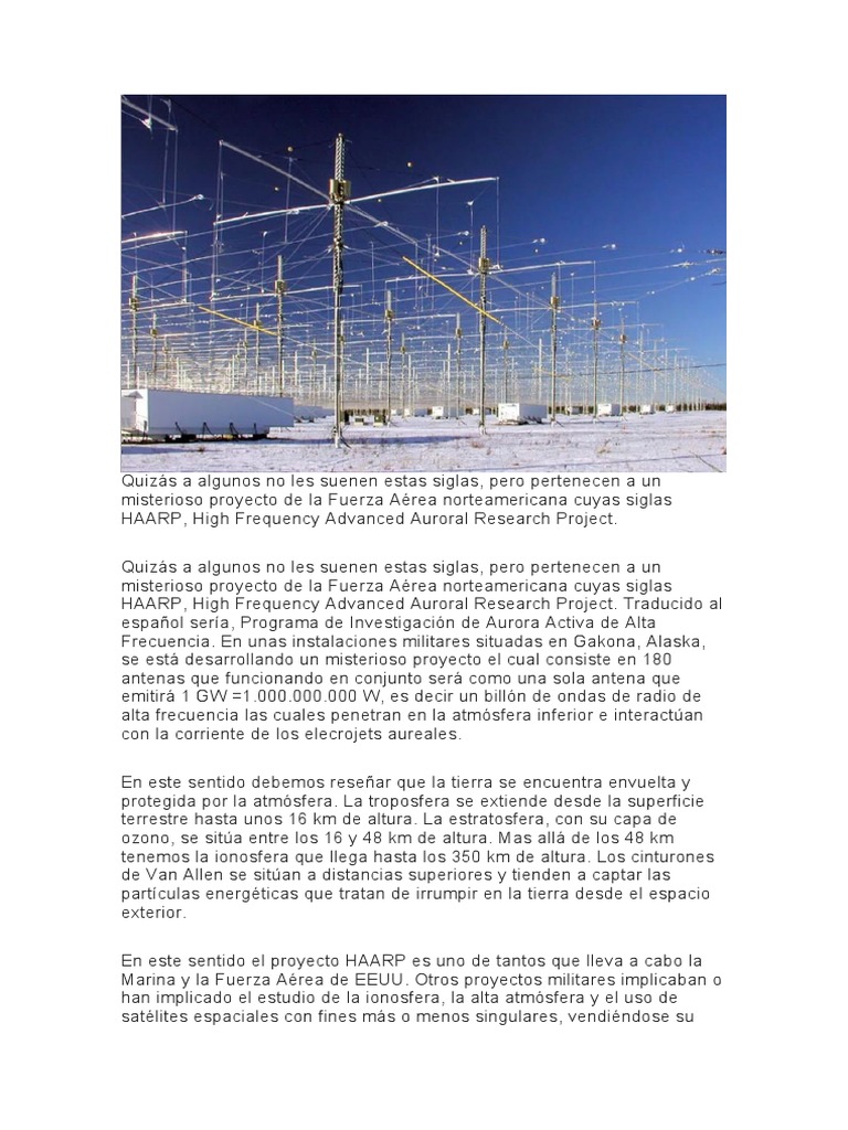 Proyecto de Haarp | PDF