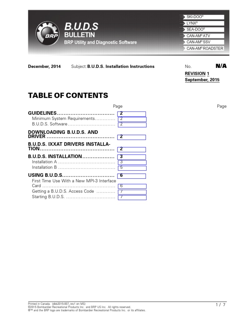B.U.D.S. Installation Instructions | PDF