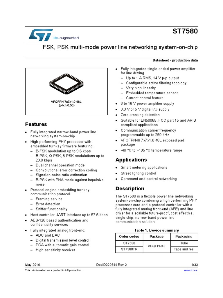 st7580 | PDF