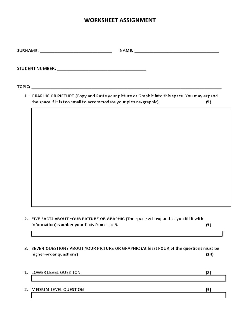 Assignment Template For Worksheet - Assignment Worksheet Part 2 Edtp 611 2023 | PDF