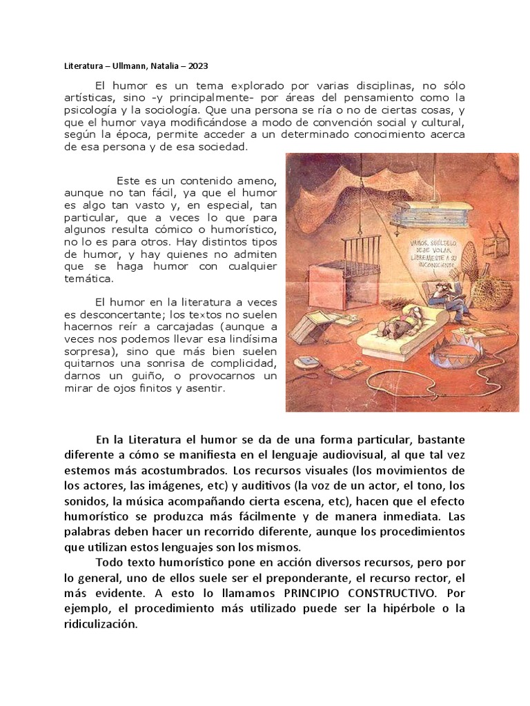 El Humor en la Literatura: Recursos y Ejemplos | PDF