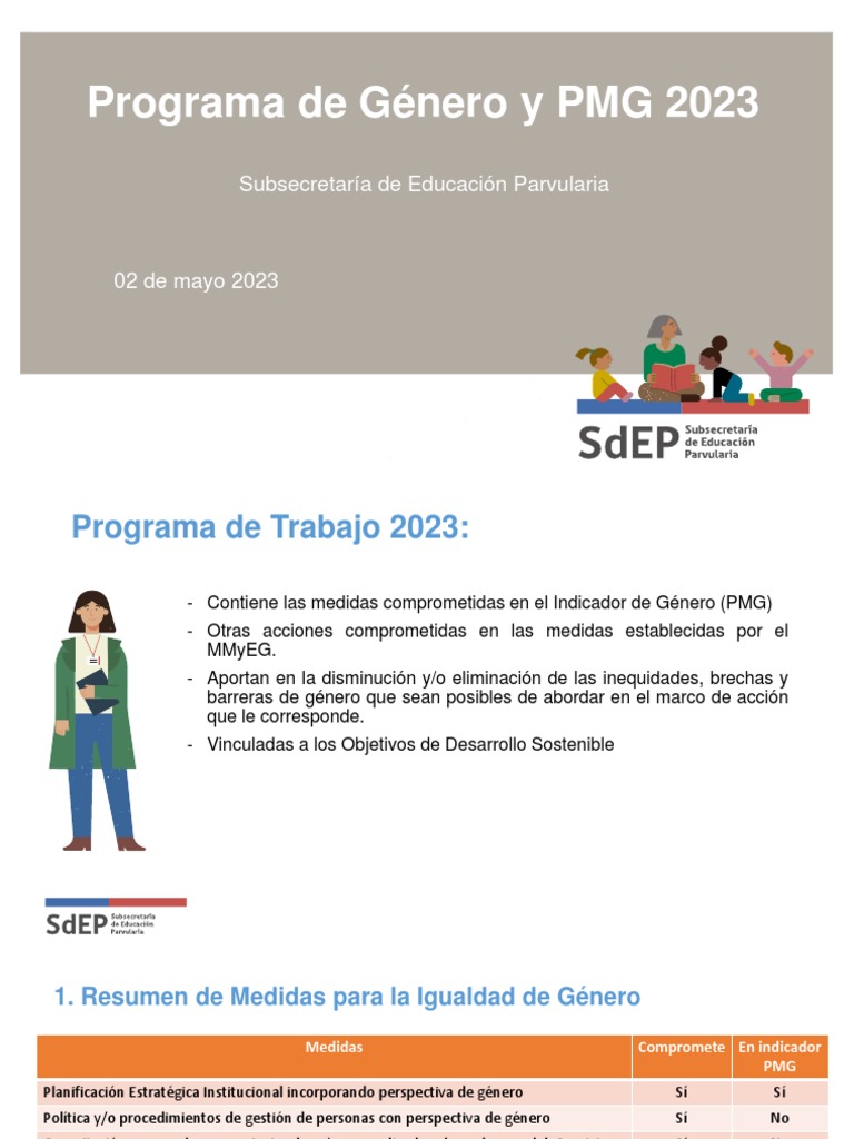 Programa de Genero SdEP 2023 | PDF | Igualdad de género | Estudios de ...