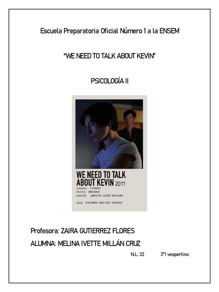 We Need To Talk About Kevin | PDF