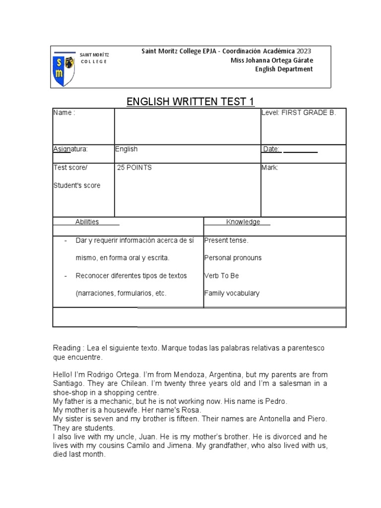 English Guide 1 First Cicle | PDF