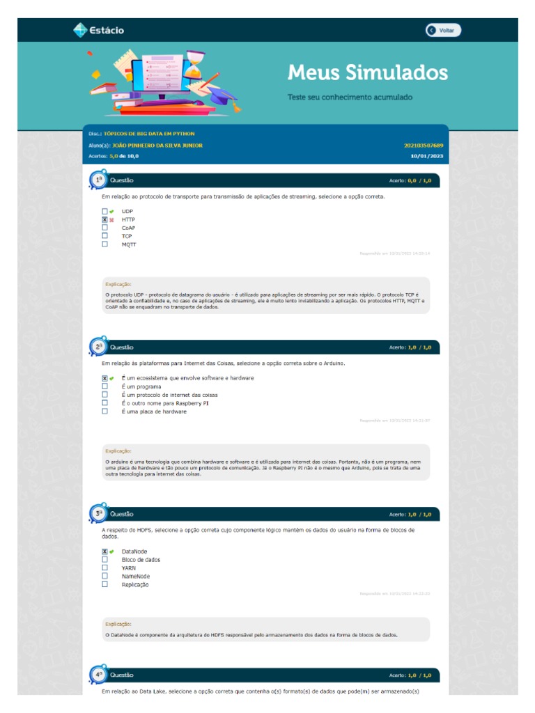 Screencapture Simulado Estacio BR BDQ Simulados Avaliacao Parcial Resultado Asp 2023 01 10 14 ...