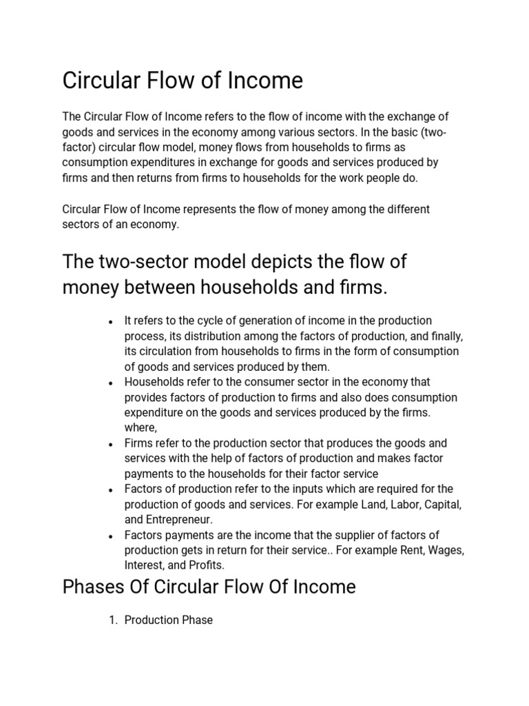 Understanding Circular Income Flow | PDF