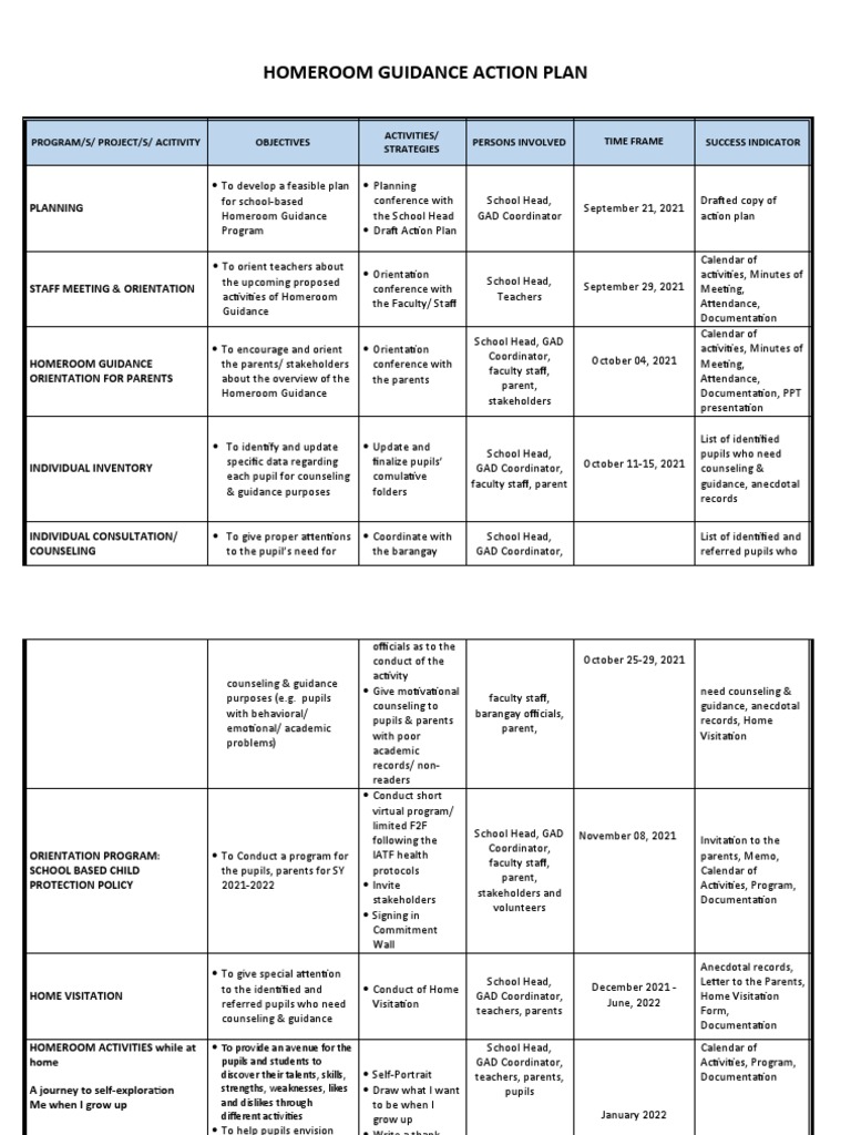 HRG ACTION PLAN | PDF
