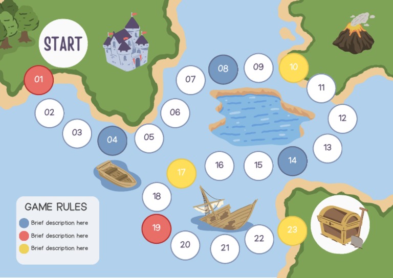 Colorful Interactive Game A4 Document (Landscape) | PDF