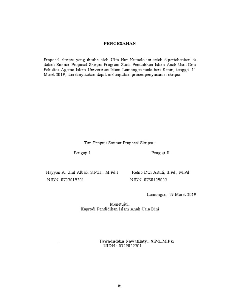 Proposal Skripsi Ulfa Nur Kumala | PDF
