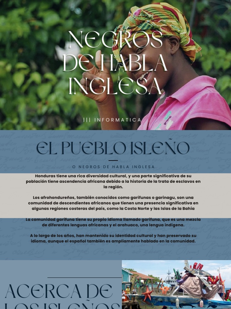 Negros de Habla Inglesa - Honduras | PDF | América del Norte | Etnicidad