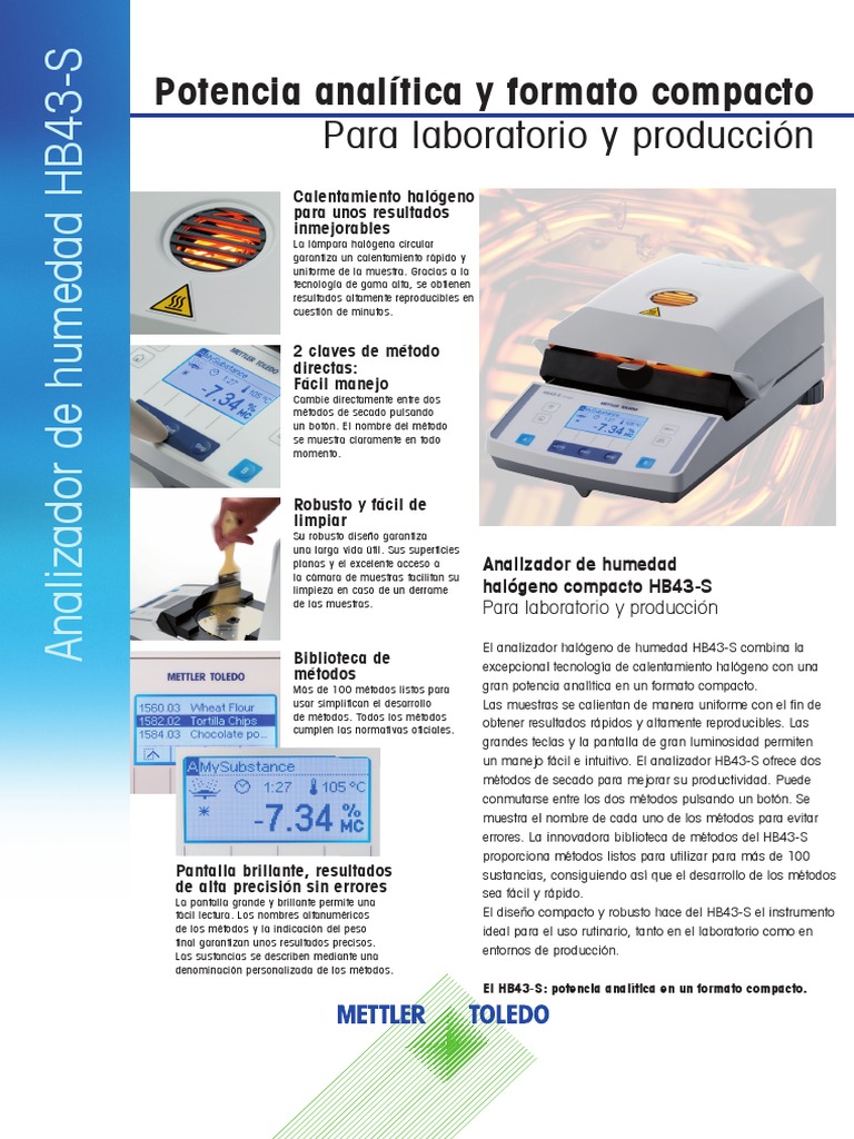 Analizador de Humedad METTLER TOLEDO | PDF