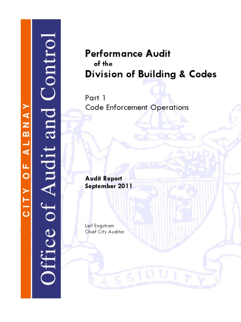 Performance Audit Division of Building & Codes: Code Enforcement ...